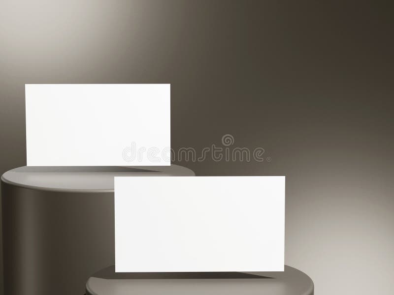 Elegant Floating Business Card Logo Mockup Presentation Stock ...