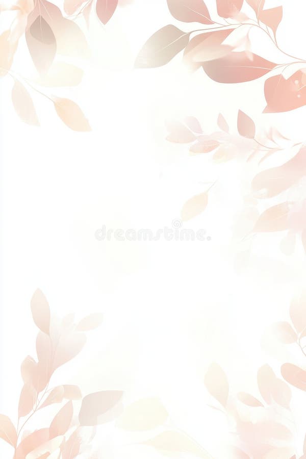 Elegant Floral Background with Soft Pastel Leaves for Design Projects ...