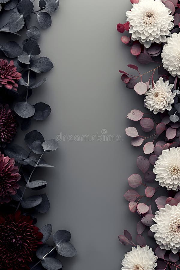 Elegant Floral Border on Neutral Background Stock Image - Image of ...