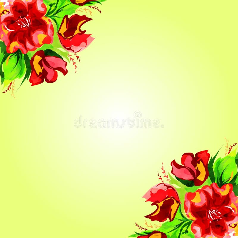 Elegant Floral Card Design with Copy Stock Illustration - Illustration ...