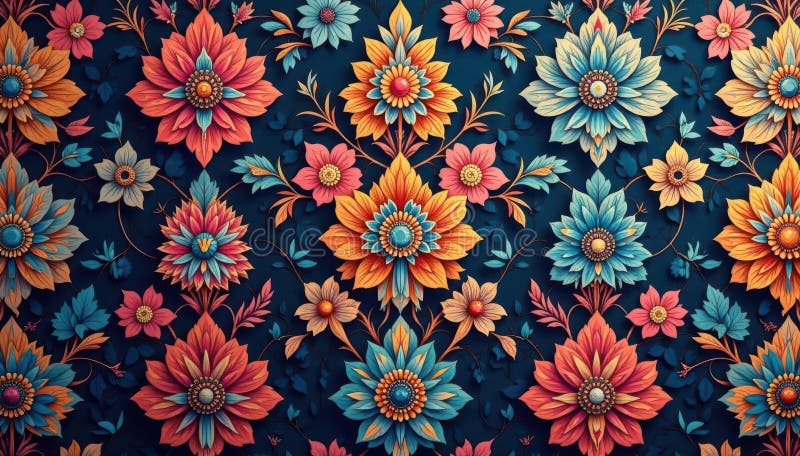 Elegant Floral Damask Pattern, Intricate Design , Floral Pattern ...