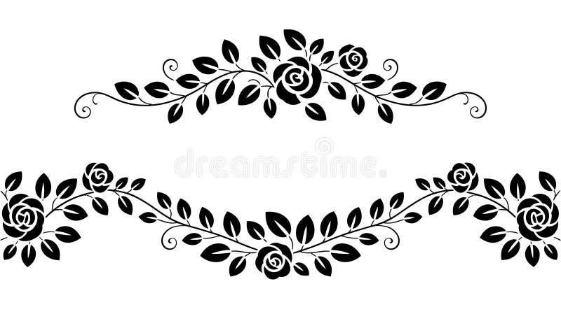 Elegant Floral Designs Feature Black Roses and Leaves Arranged ...