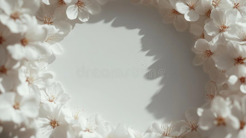 Elegant Floral Frame of Delicate Pastel Blossoms Stock Image - Image of ...