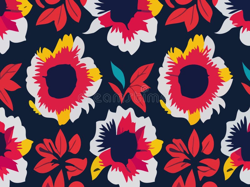 Elegant Floral Graphic Design Stock Illustration - Illustration of ...