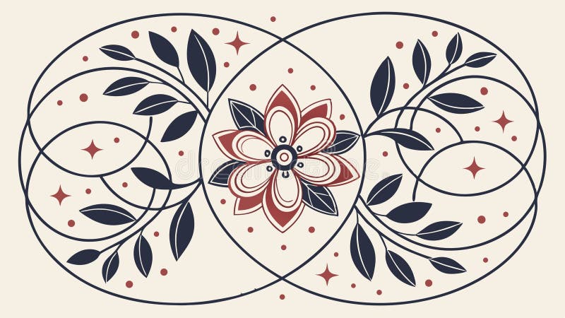 Elegant Floral Mandala, Intricate Botanical Pattern, Symmetrical Design ...