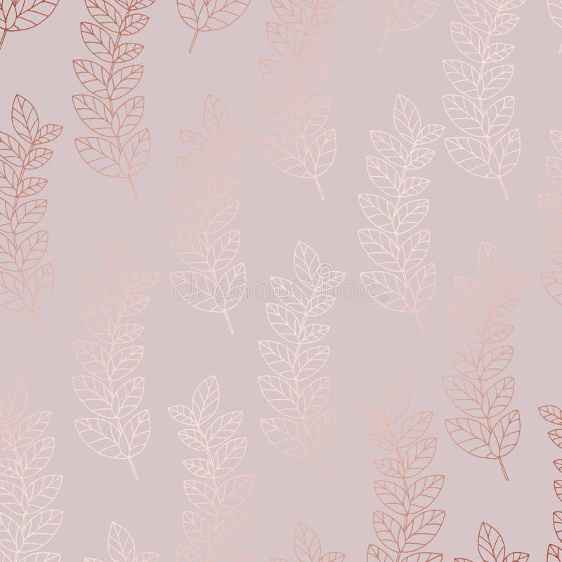 Elegant Floral Pattern. Rose Gold Stock Vector - Illustration of alive ...