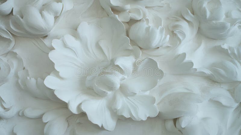 Elegant Floral Plaster Wall Texture for Interior Design and Decoration ...