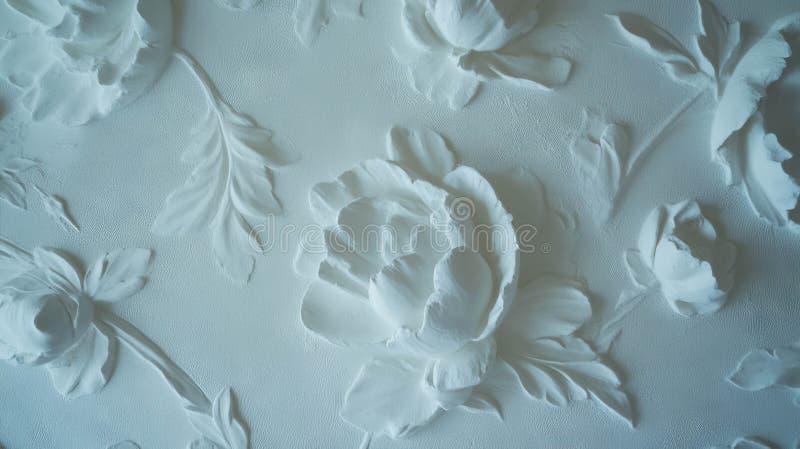 Elegant Floral Plaster Wall Texture for Interior Design and Decoration ...