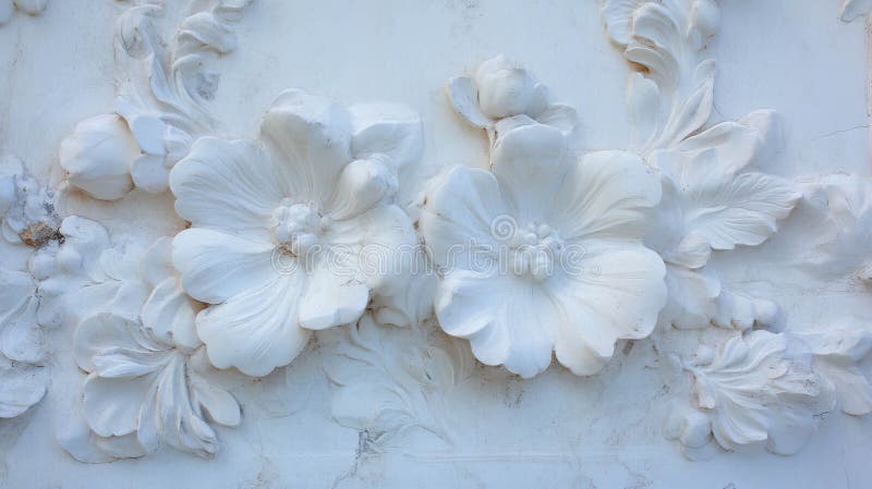 Elegant Floral Plaster Wall Texture for Stylish Design and Decor Stock ...