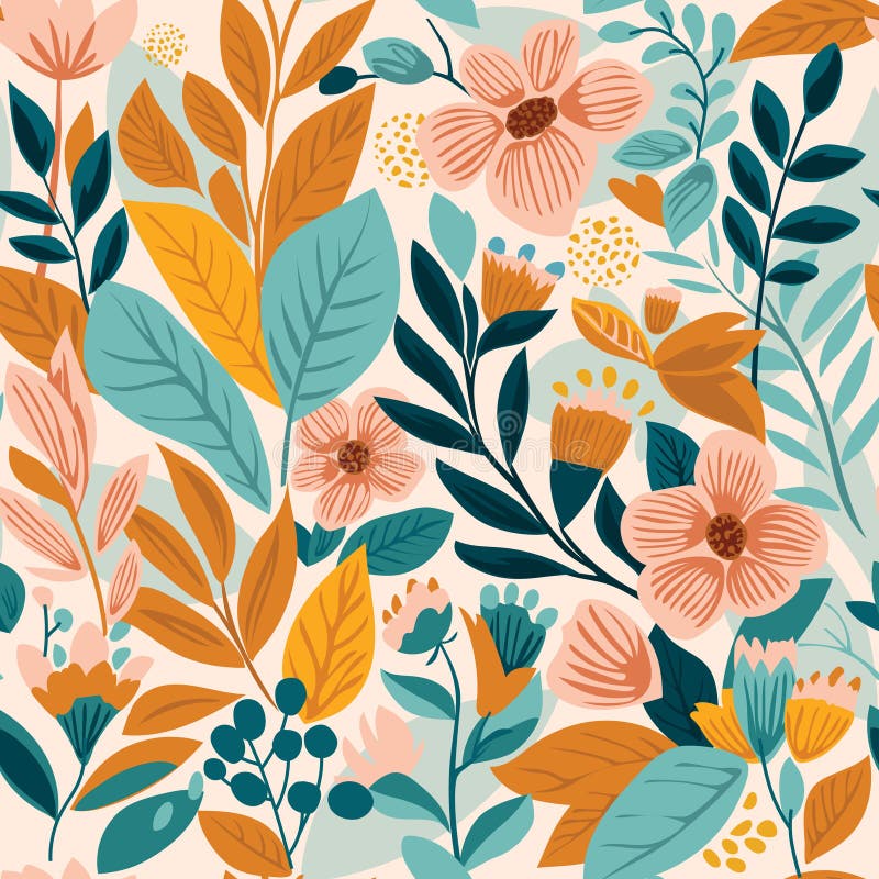 Elegant Floral Seamless Patterns. Versatile Vector Design for Paper ...