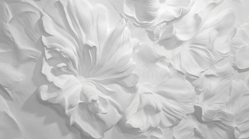 Elegant Floral Texture on Plaster Wall for Interior Design and ...