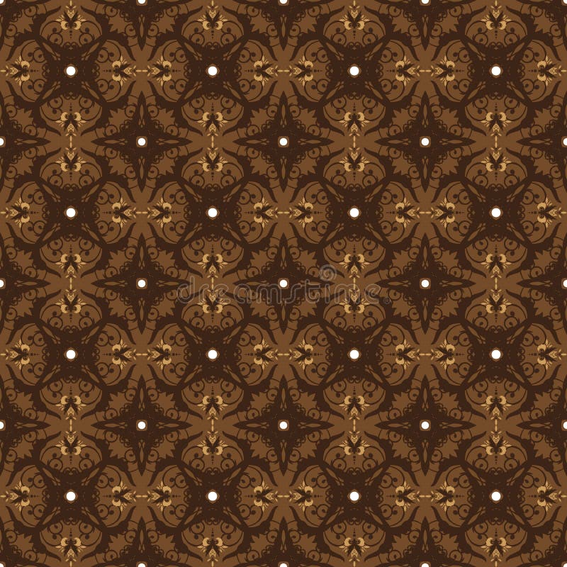 Elegant Flower Pattern on Typical Jember Batik with Modern Dark Brown ...