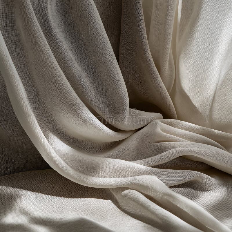Elegant Flowing Fabric with Soft, Neutral Tones Creating Depth and ...