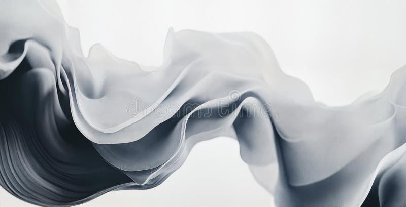 Elegant Flowing Fabric in Soft White Background Stock Image - Image of ...