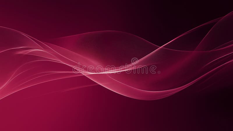 Elegant Flowing Pink Wave on Deep Red Background - Abstract Fluid ...