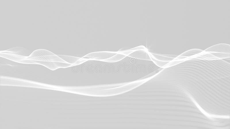 Elegant Flowing Waveform Lines with Subtle Glow Effect Looped Stock ...