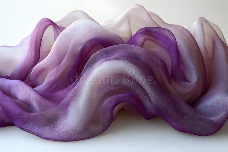 Flowing Purple Fabric Waves for Art and Design Projects Generative AI ...