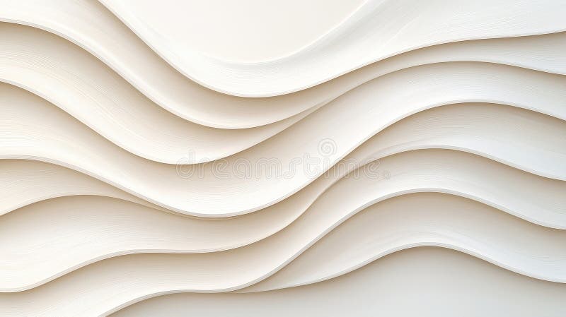 Elegant Flowing Waves of Smooth Paper Sheets in Subtle Creamy Tones and ...