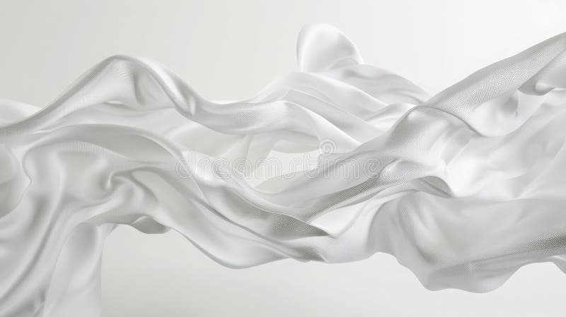 Elegant Flowing White Fabric in Motion Abstract Artistic Background ...