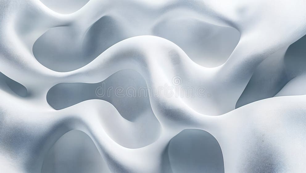 Elegant Flowing White Forms with Subtle Textures Stock Photo - Image of ...