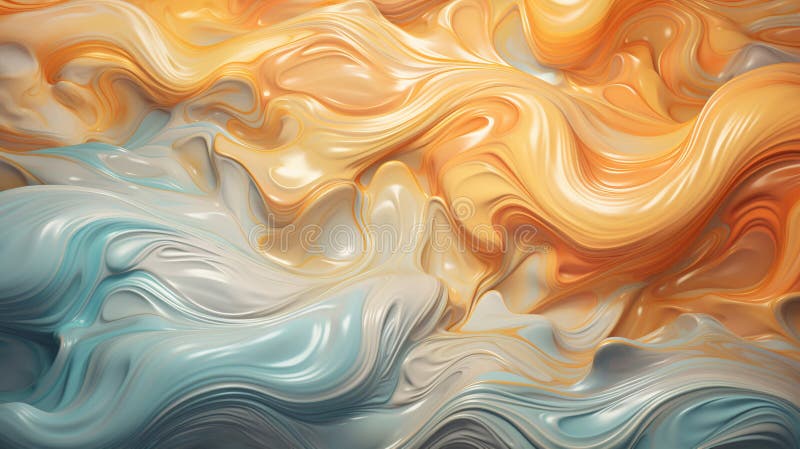 Elegant Fluid Dynamics: Graceful Merging of Liquid Elements Stock ...