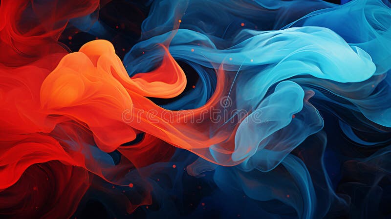 Elegant Fluid Dynamics: Graceful Merging of Liquid Elements Stock ...