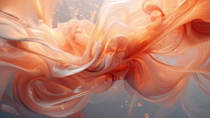 Elegant Fluid Dynamics: Graceful Merging of Liquid Elements Stock ...