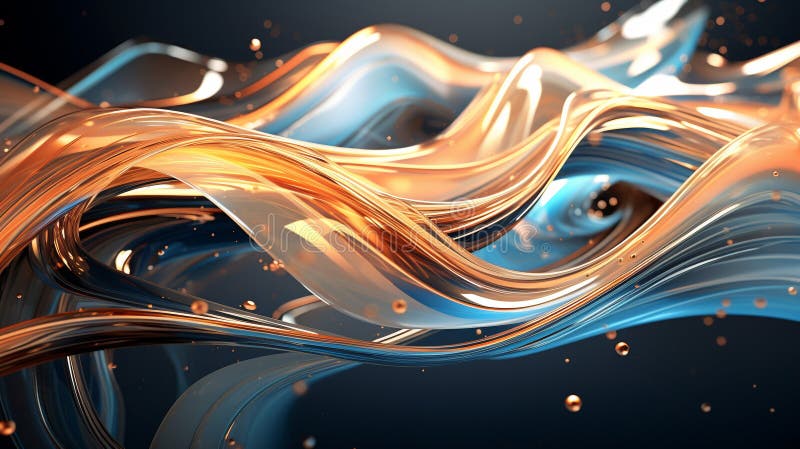 Elegant Fluid Dynamics: Graceful Merging of Liquid Elements Stock ...