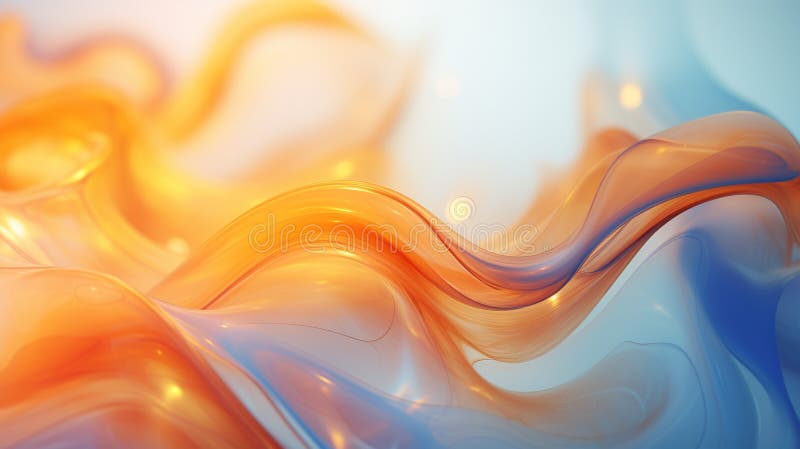 Elegant Fluid Dynamics: Graceful Merging of Liquid Elements Stock ...