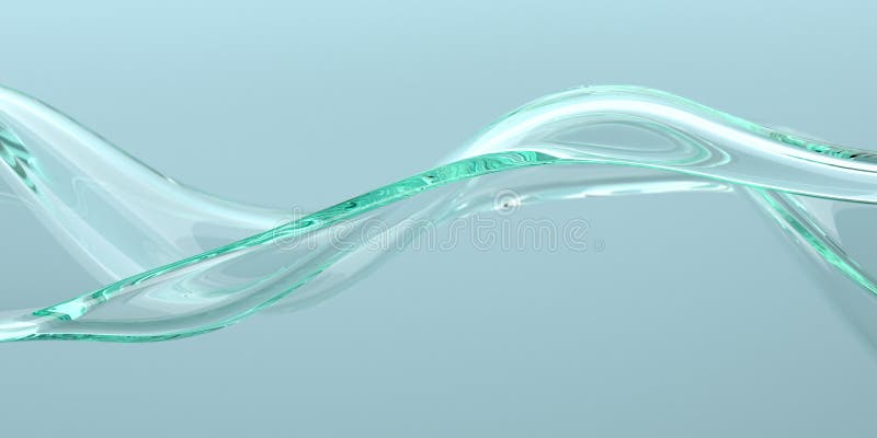 Elegant Fluid Wave Dynamics in Aqua Tones Stock Illustration ...