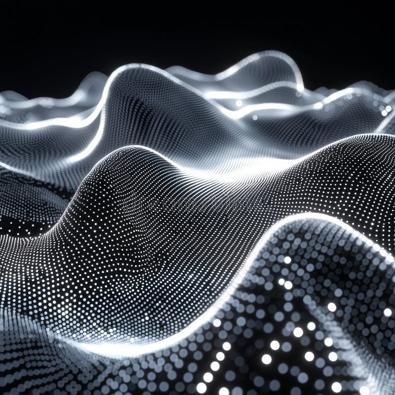 An Elegant and Fluid Wave-like Structure Created with Light and Lines ...