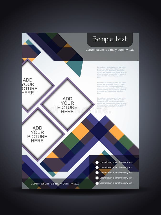 Elegant Flyer or Cover Design Template. Stock Vector - Illustration of ...