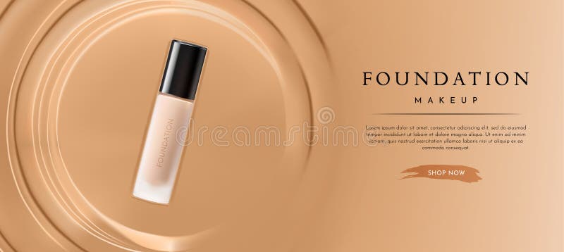 Elegant Foundation Makeup Product on Liquid Foundation Background Stock ...