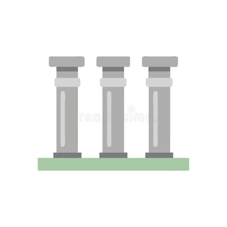 Elegant Foundation Pillars Design Icon Stock Photo - Illustration of ...