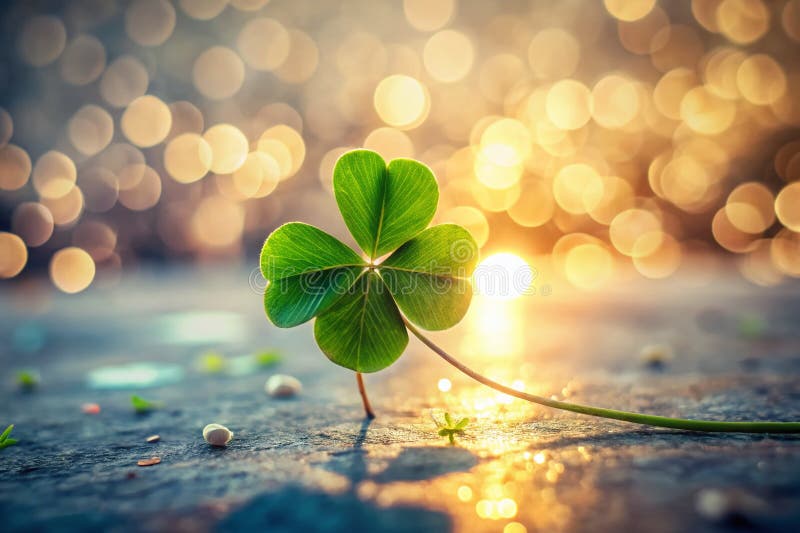 Elegant FourLeaf Clover Holiday Design a Minimalist Background for ...