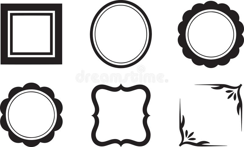 Frame Border Silhouette Vector Set Stock Illustrations – 53,933 Frame ...