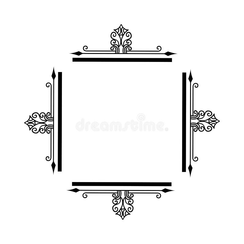 Elegant Frame Decorative Icon Stock Illustration - Illustration of ...