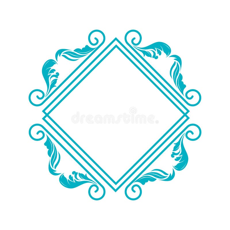 Elegant Frame Decorative Icon Stock Illustration - Illustration of ...