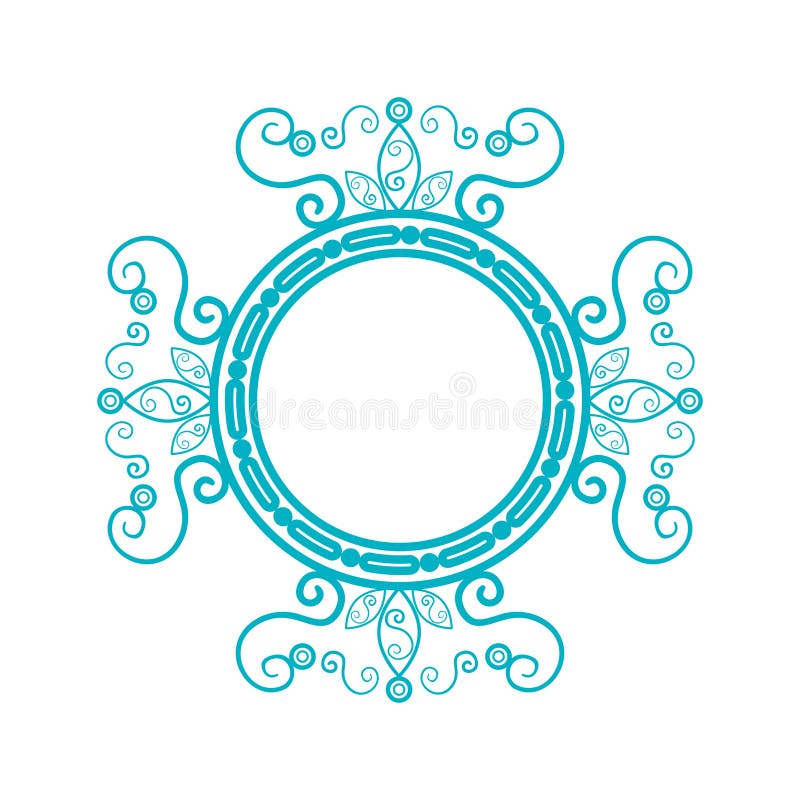Elegant Frame Decorative Icon Stock Illustration - Illustration of ...