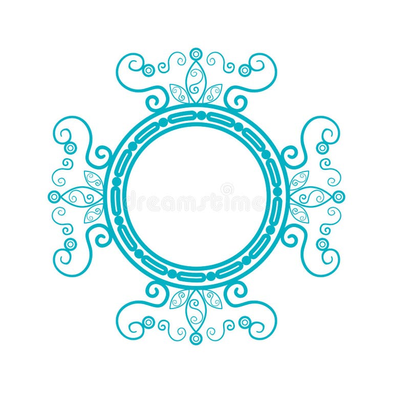 Elegant Frame Decorative Icon Stock Illustration - Illustration of ...