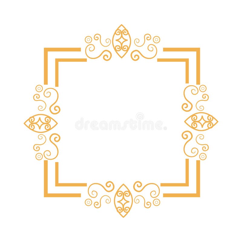 Elegant Frame Decorative Icon Stock Illustration - Illustration of ...