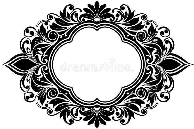 Elegant Frame Design with White Background Stock Vector - Illustration ...