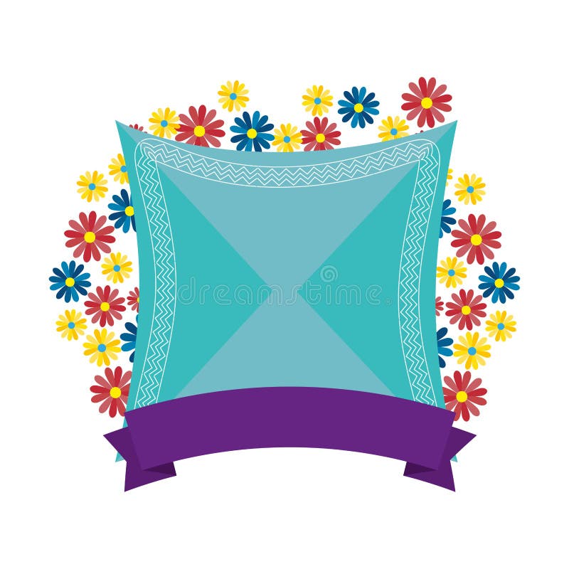 Elegant Frame with Flowers and Ribbon Stock Vector - Illustration of ...