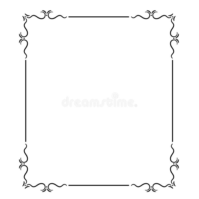 Elegant frame square style stock illustration. Illustration of template ...