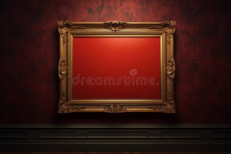 Elegant Frame Template in a Classic Museum Stock Illustration ...