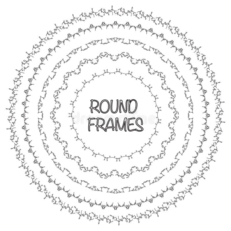 Elegant Frame Templates. Borders Design. Round Frames Set Stock Vector ...