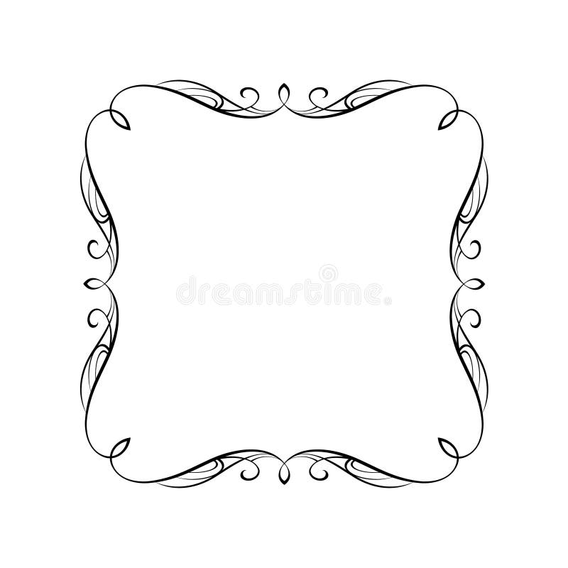 Elegant Frame.Vector Illustration. Black White. Stock Vector ...