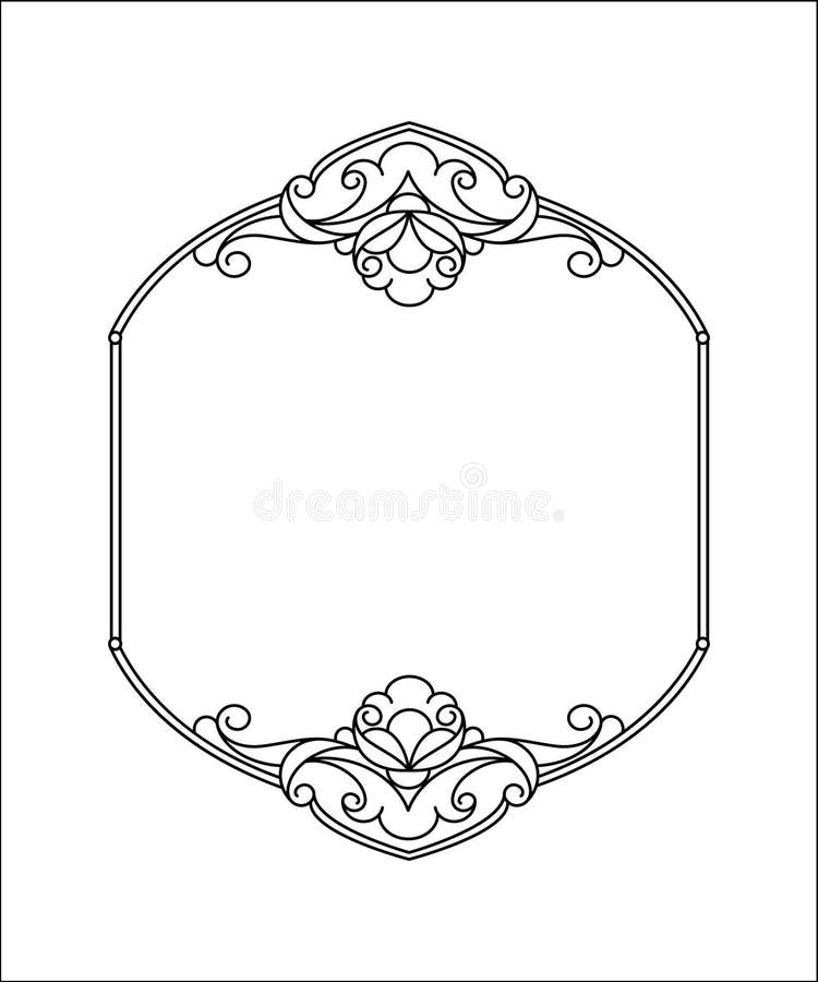Elegant Frame.Vector Illustration. Black White. Stock Vector ...