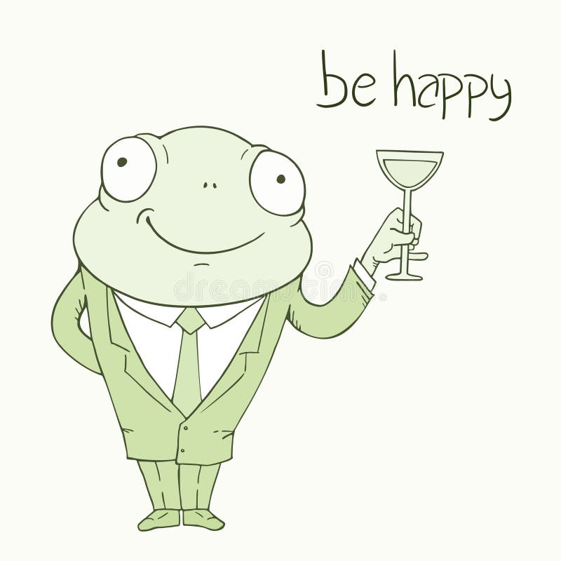Happy Frog Drink Stock Illustrations – 246 Happy Frog Drink Stock ...