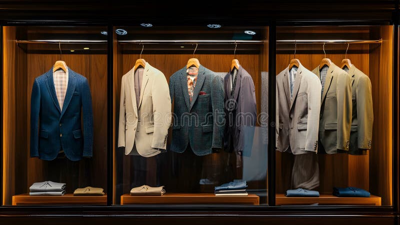 Elegant Front View Luxury Wardrobe Furniture with Suit and Accessories ...